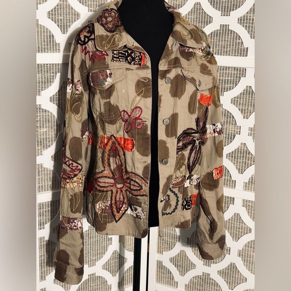 Bayou Bleu | Jackets & Coats | Vintage Embroidered Patchwork Cotton ...